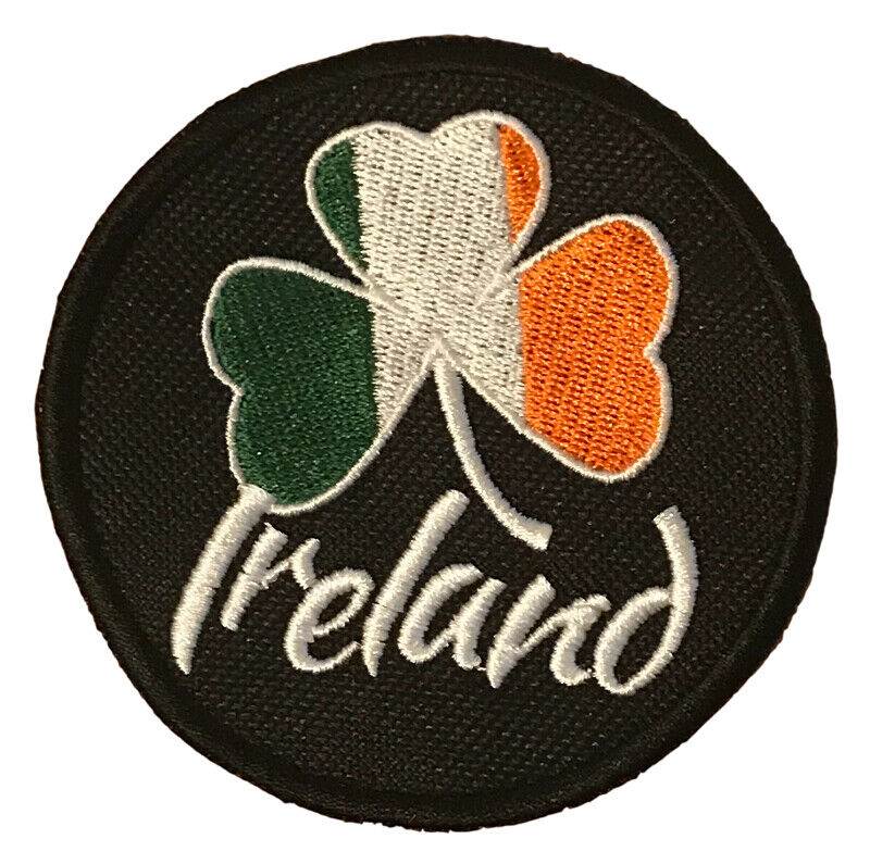 Ireland Irish Flag In A Shamrock Embroidered Sew / Iron on Patch Badge ...