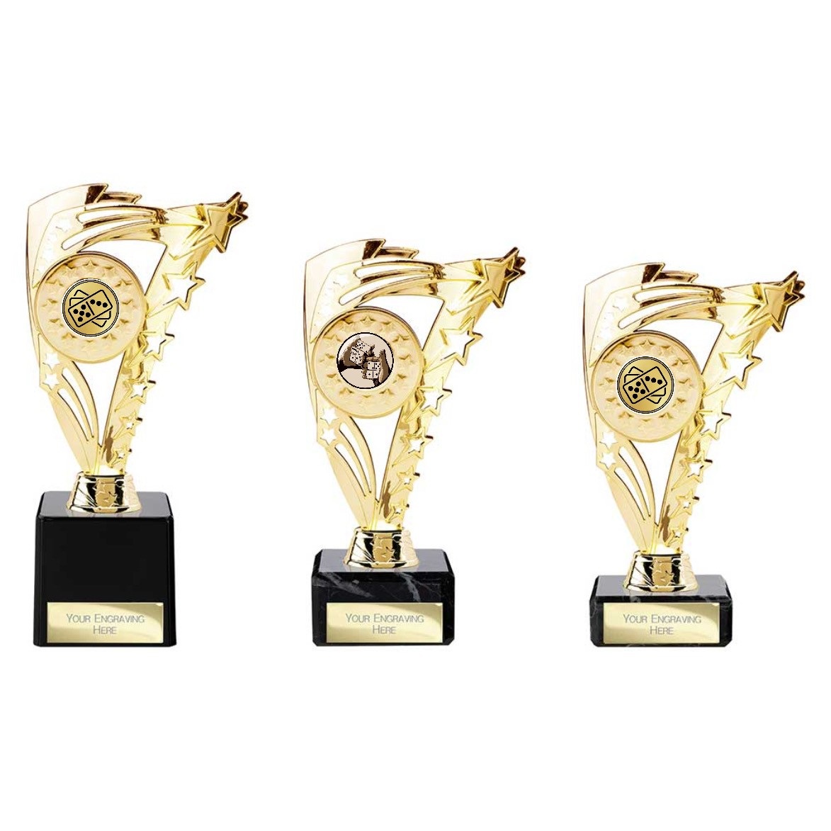 Frenzy Gold Trophy Dominoes Award - Emblems Gifts