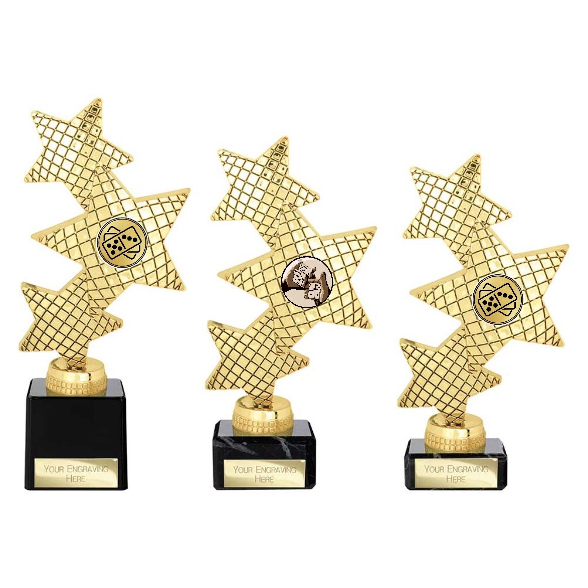 Trinity Gold Trophy Dominoes Award - Emblems Gifts